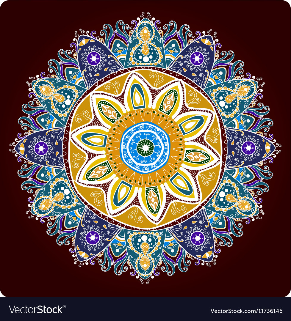 Ornamental round lace patterndelicate circle Vector Image