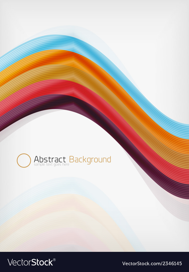 Rainbow color wave abstraction design template Vector Image