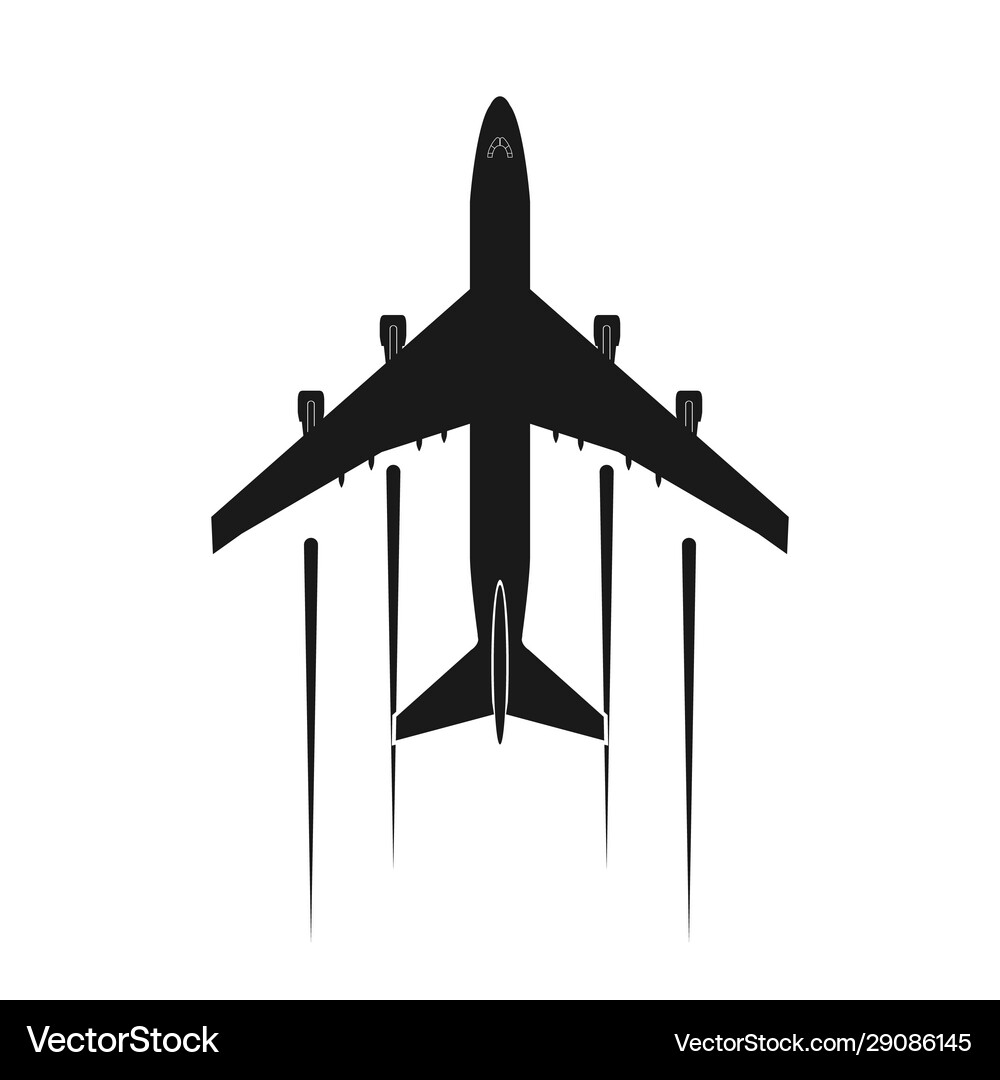 Simple airplane design icon or logo Royalty Free Vector