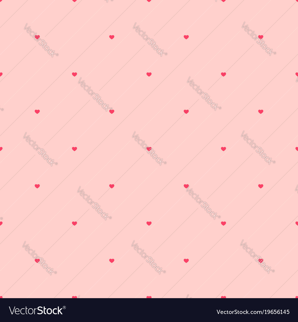 Subtle pattern with tiny red hearts on pink Vector Image