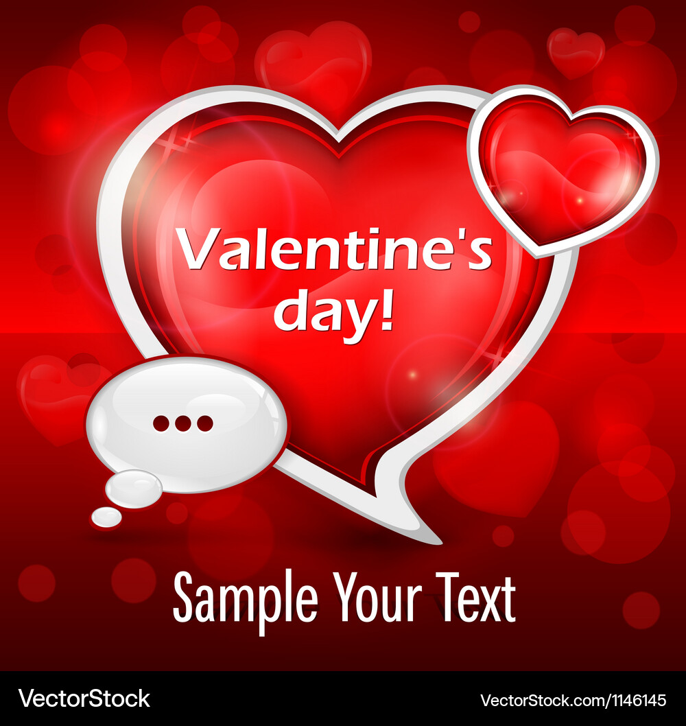 Valentine's Day Speech Bubble Royalty Free Vector Image