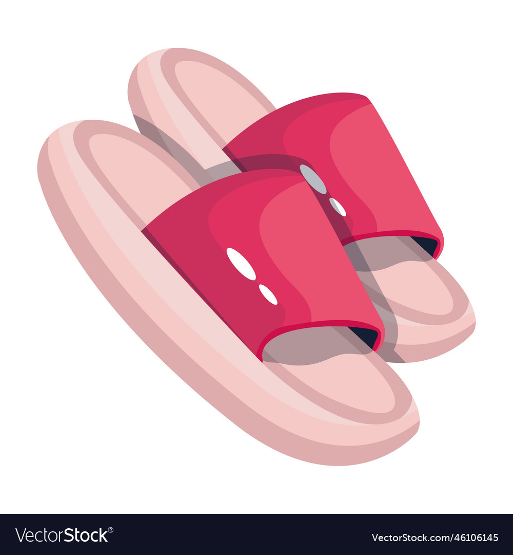 Woman slippers Royalty Free Vector Image - VectorStock