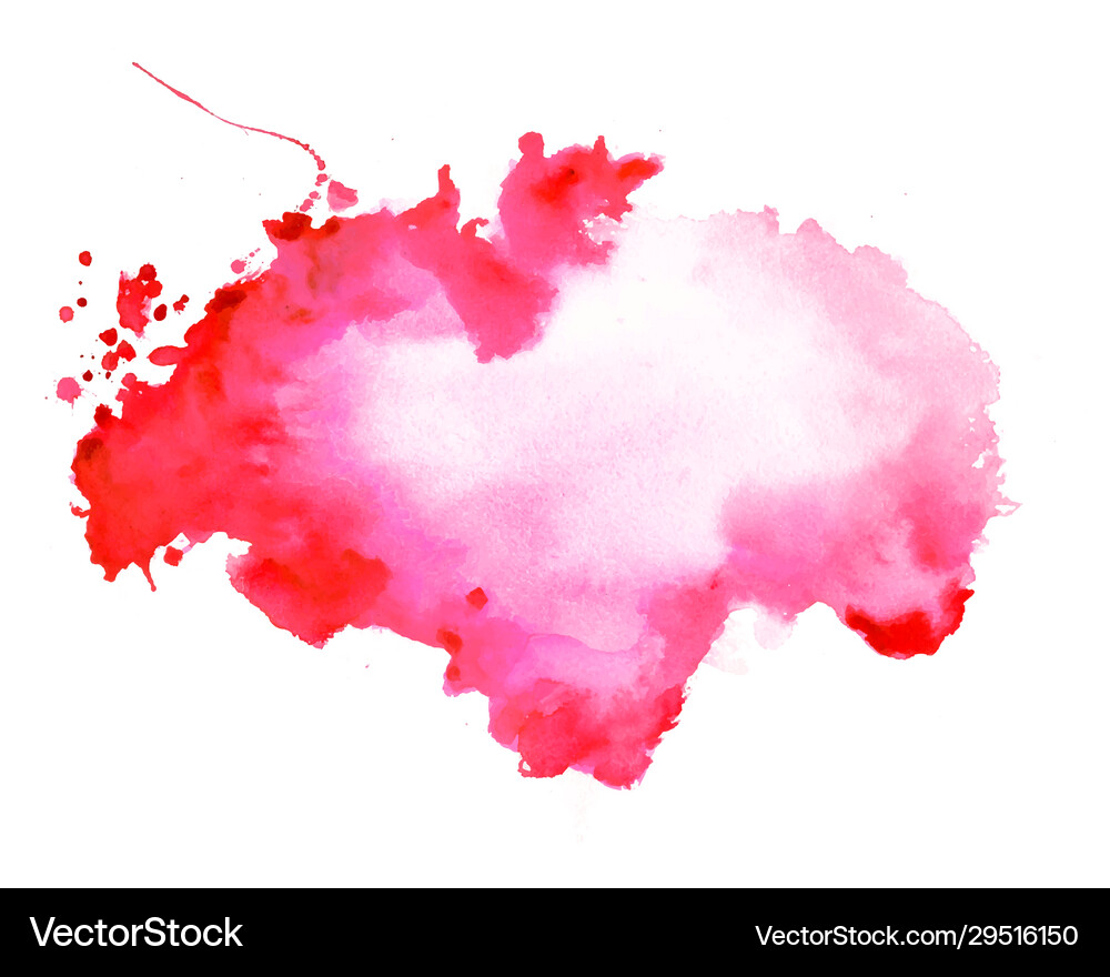 Abstract red watercolor stain texture background Vector Image