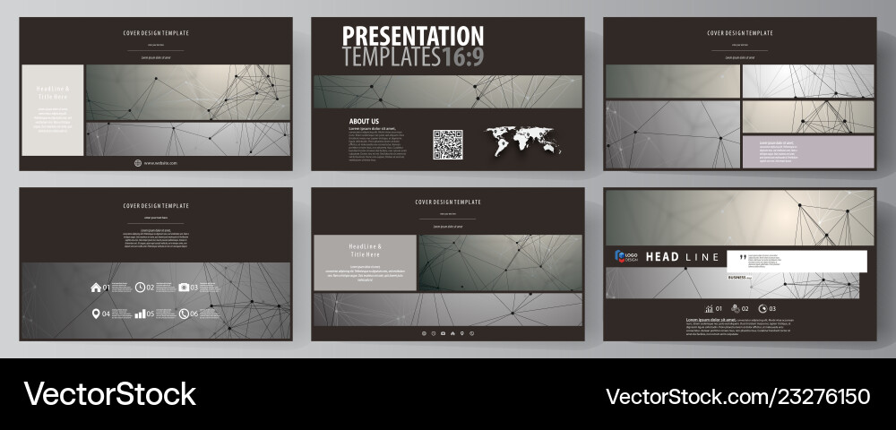 Business templates in hd format for presentation Vector Image