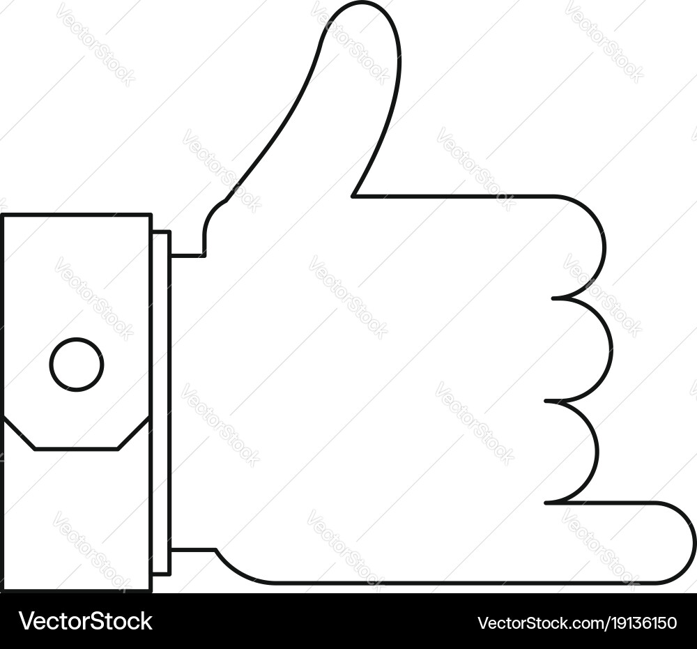 Call me gesture icon outline style Royalty Free Vector Image