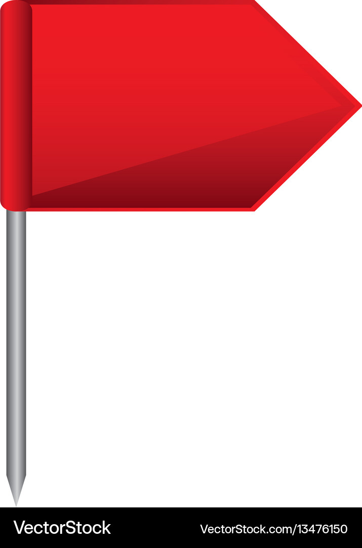 Color silhouette with flag marker Royalty Free Vector Image