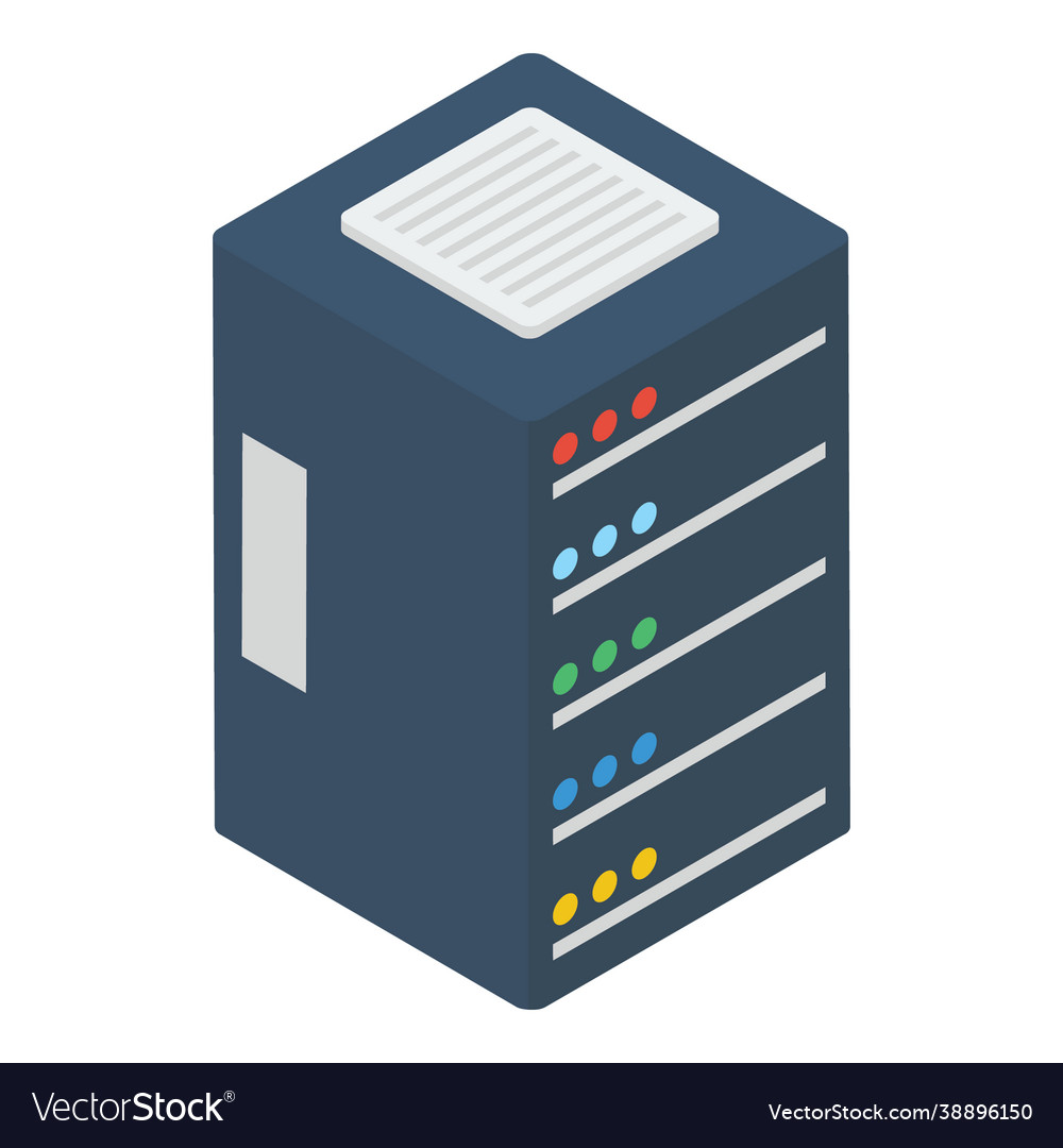Data server rack Royalty Free Vector Image - VectorStock