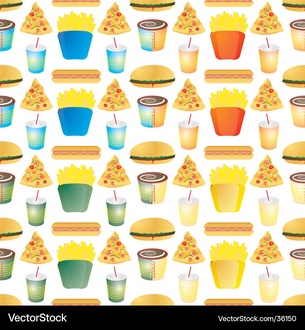 Fast food tile Royalty Free Vector Image - VectorStock