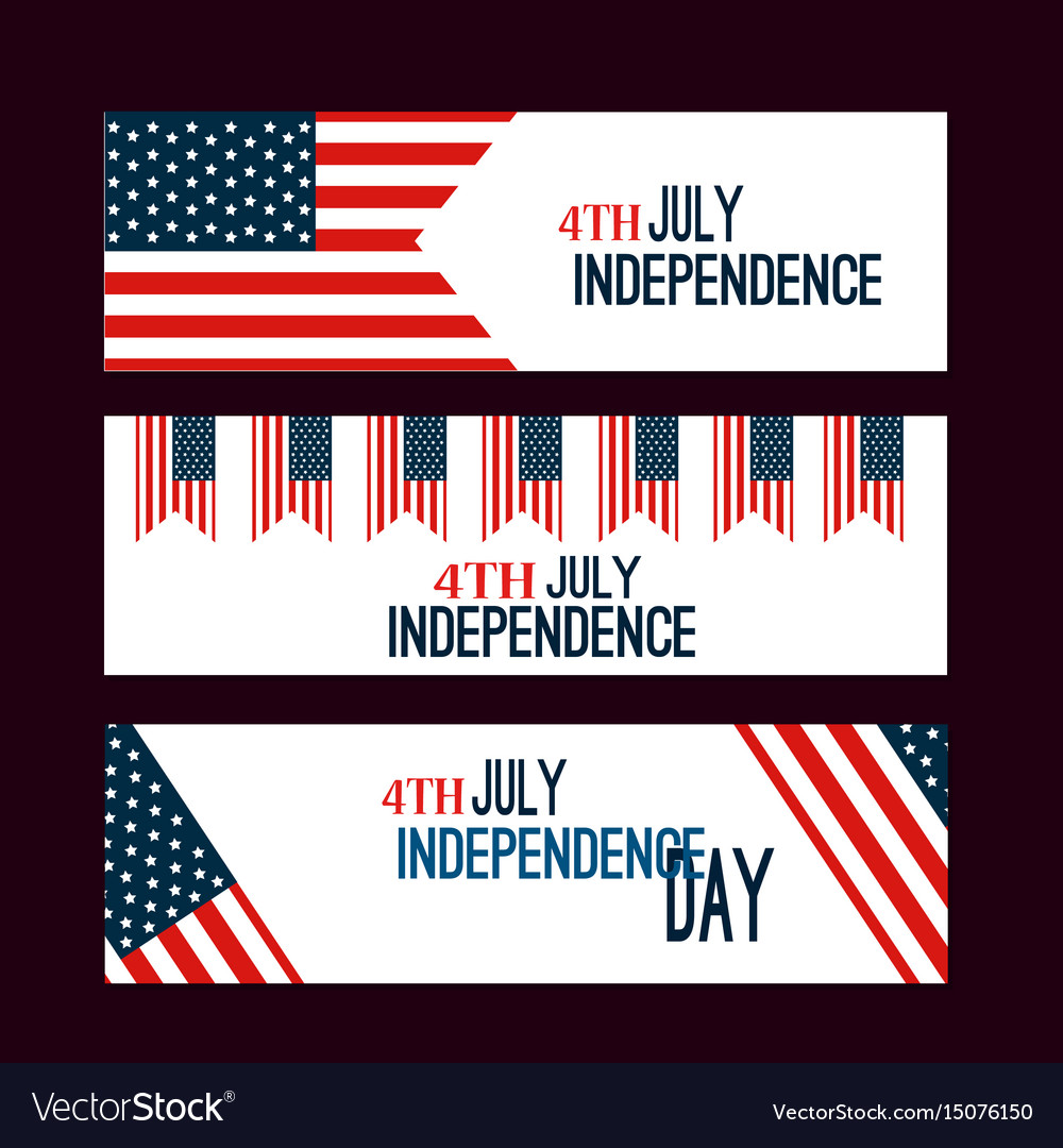 Happy independence day flag of usa with text Vector Image