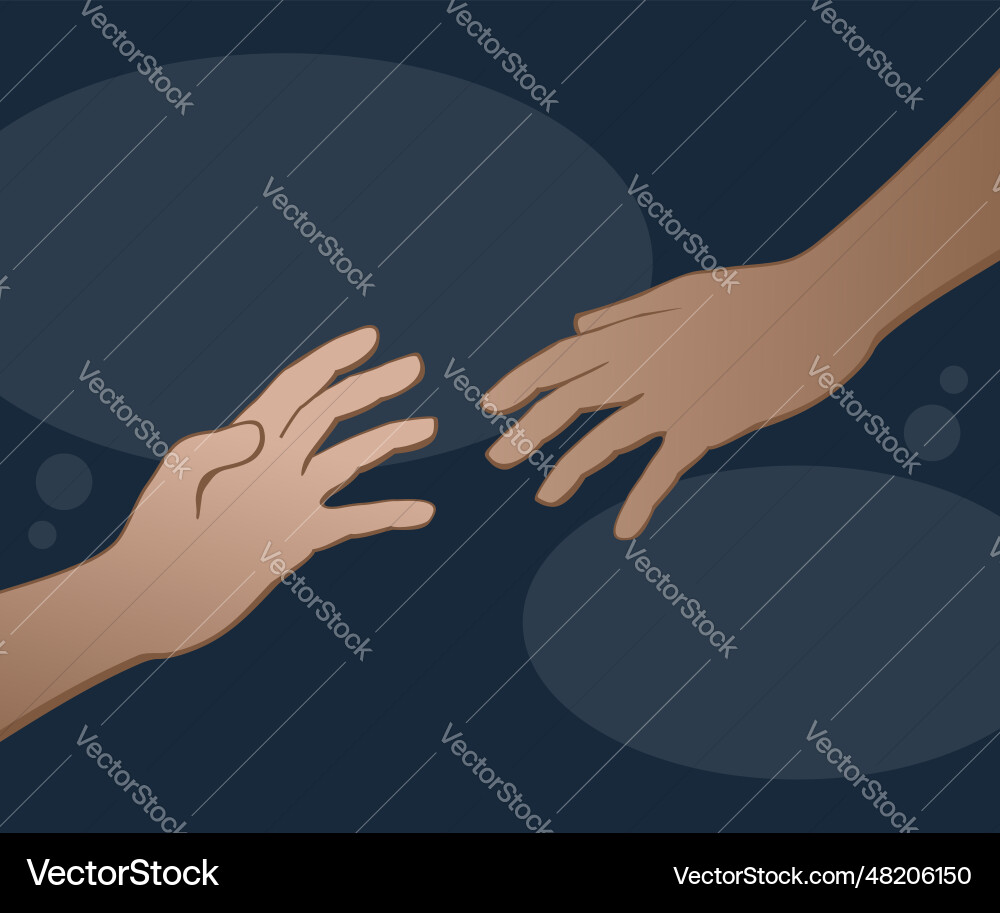 Helping hand benevolence charity fund Royalty Free Vector