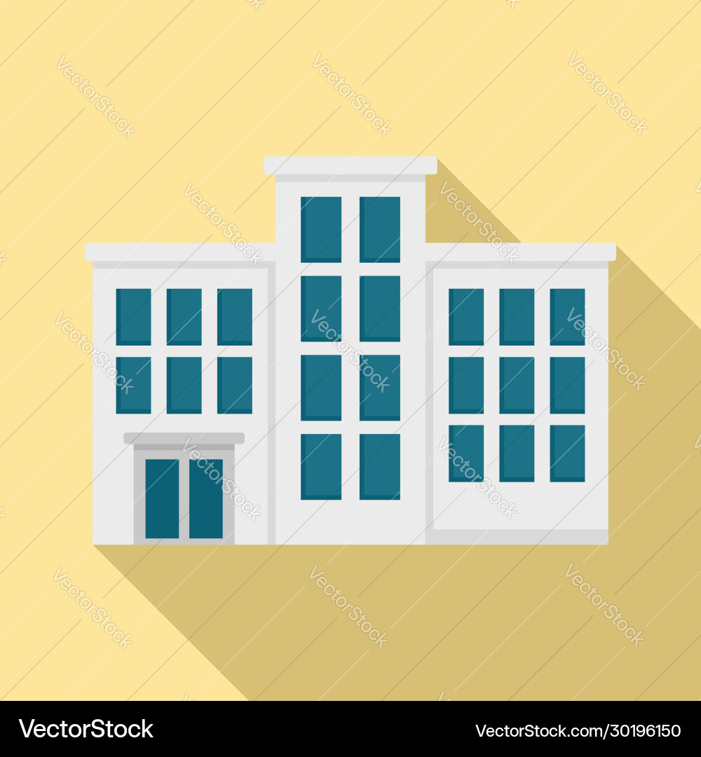 Mental hospital building icon flat style Vector Image
