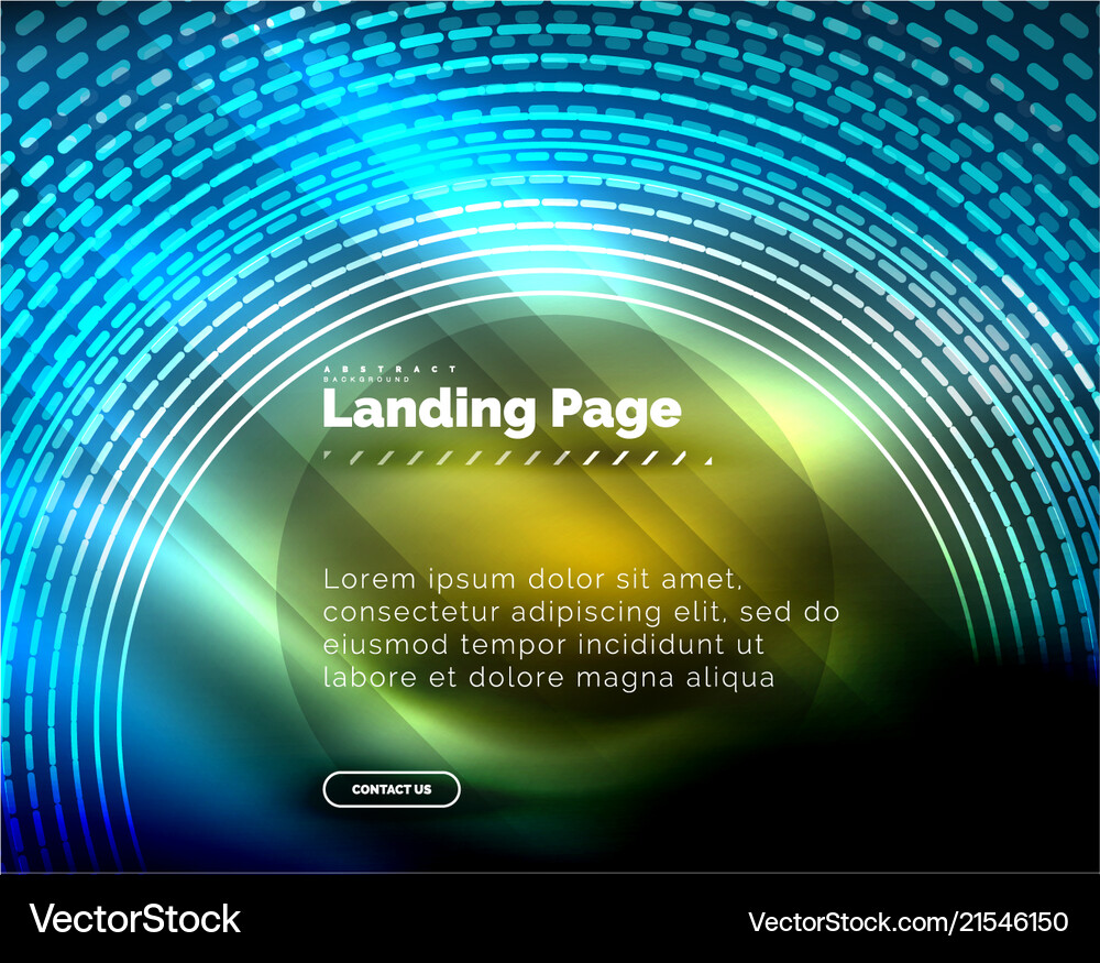 Neon glowing techno lines hi-tech futuristic Vector Image