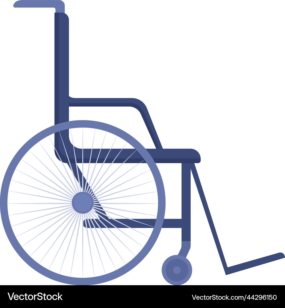 Wheelchair semi flat color object Royalty Free Vector Image