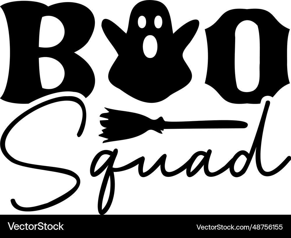 Boo squad halloween t shirt design Royalty Free Vector Image