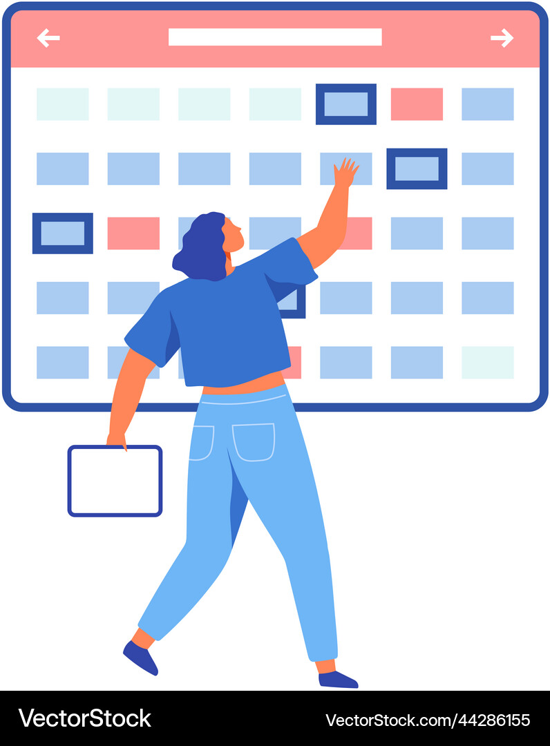 Business people planning schedule time management Vector Image