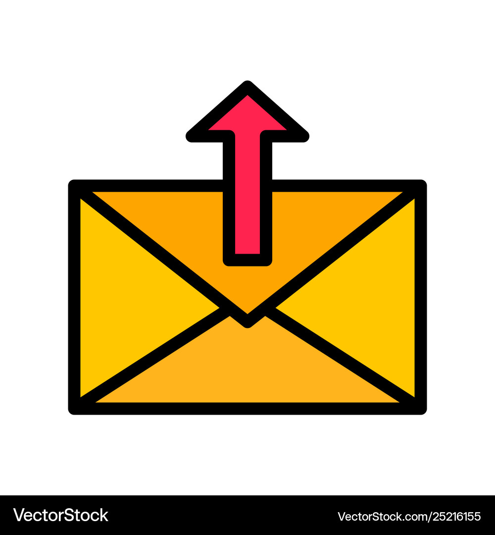 Email social media filled editable stroke icon Vector Image