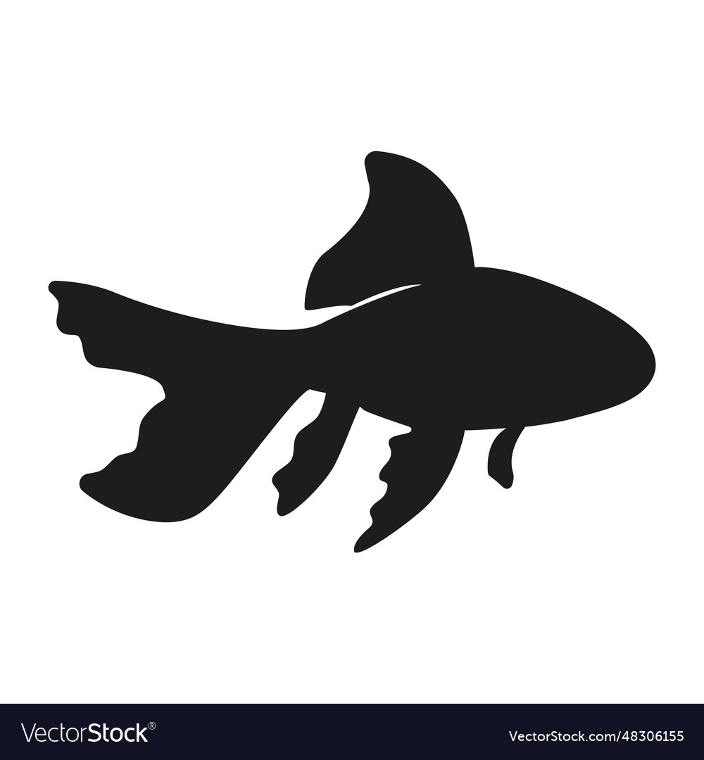 Fish silhouette icon Royalty Free Vector Image
