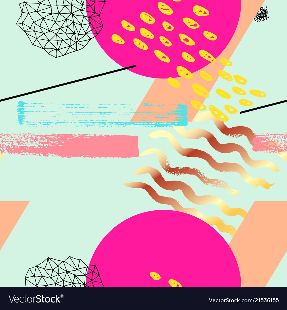 Geometric funky seamless pattern Royalty Free Vector Image