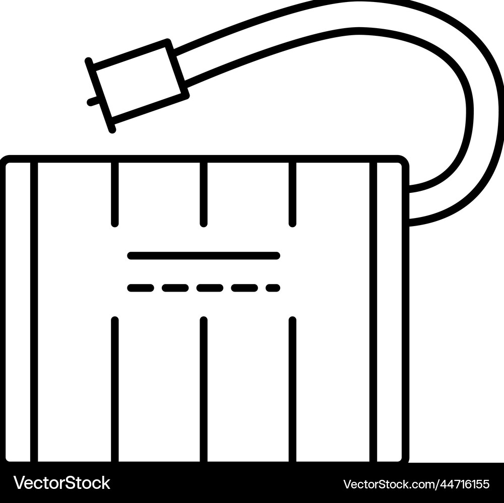 Lithium ion li-ion battery line icon Royalty Free Vector