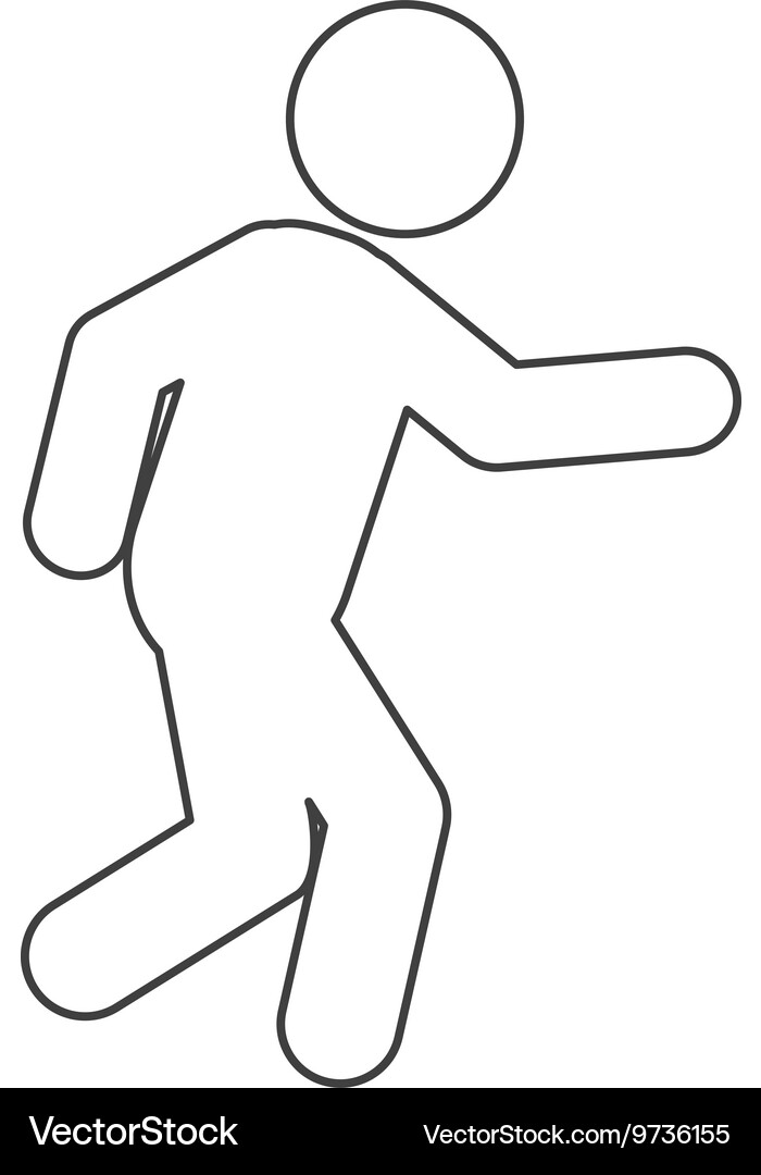 Running person pictograph icon Royalty Free Vector Image