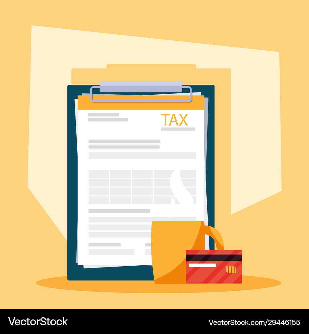 Set icons tax day Royalty Free Vector Image - VectorStock