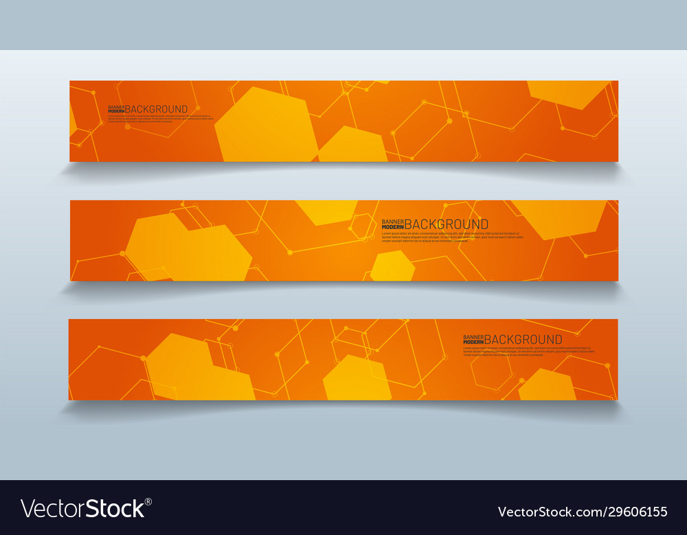 Set rectangular banner background modern abstract Vector Image