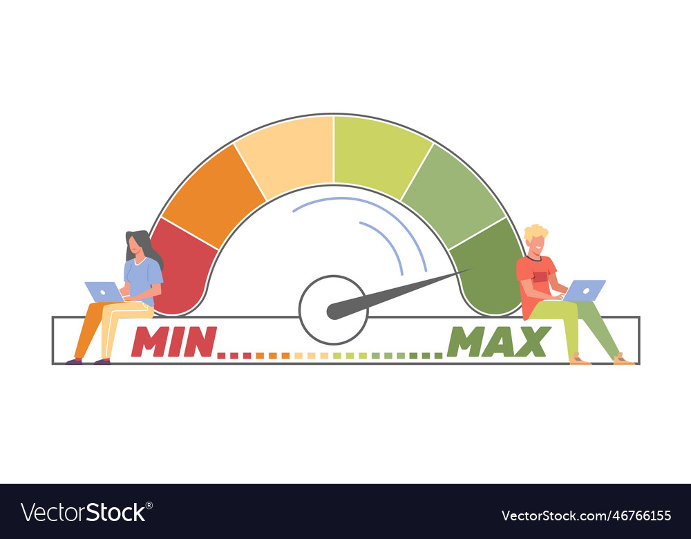 Slow and fast internet connection speeds progress Vector Image