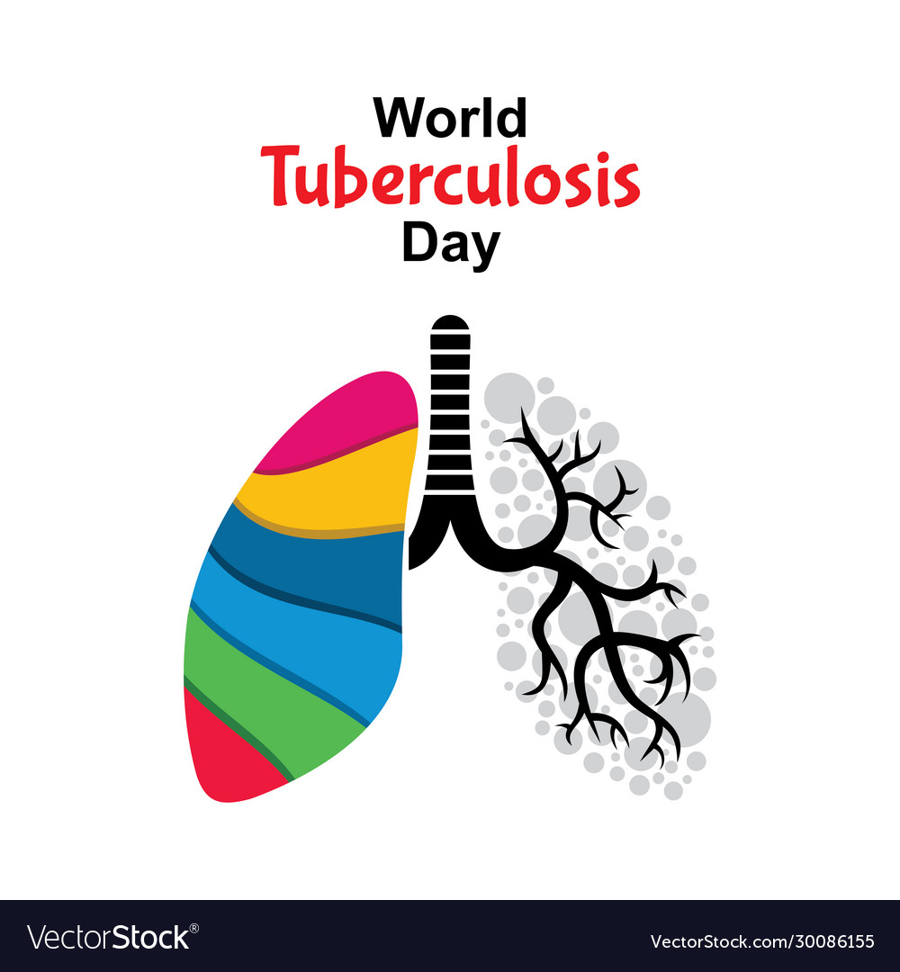 World tuberculosis day poster design Royalty Free Vector