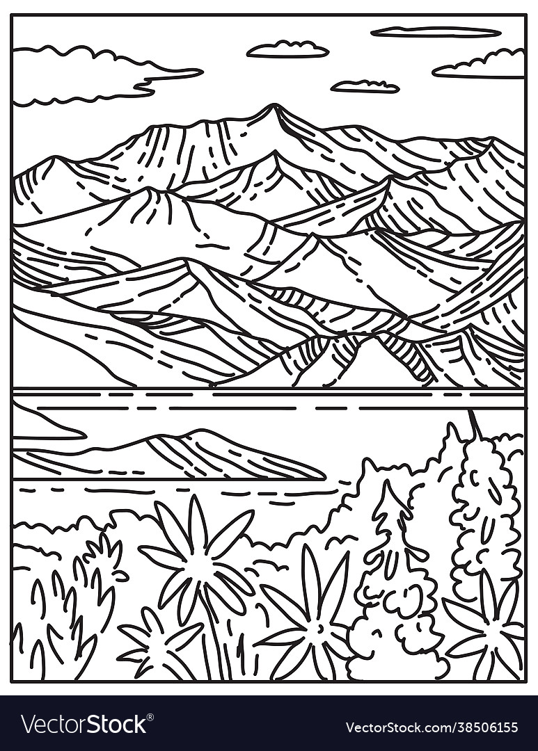 Wrangell-st elias national park and preserve Vector Image