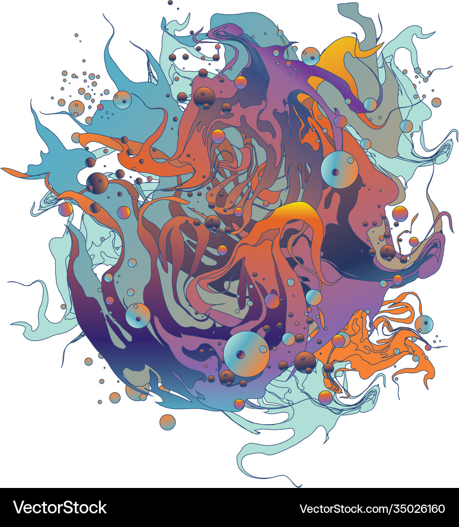 Abstract fluid and liquid monster background Vector Image