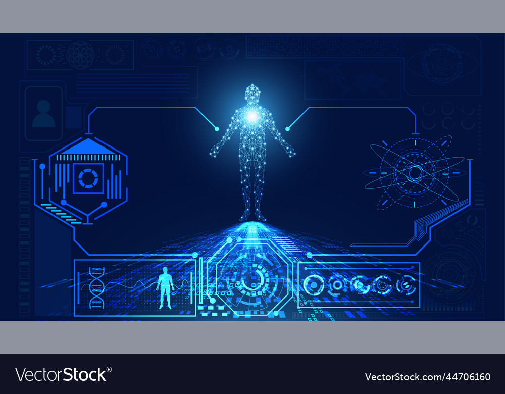Abstract technology futuristic concept of digital Vector Image