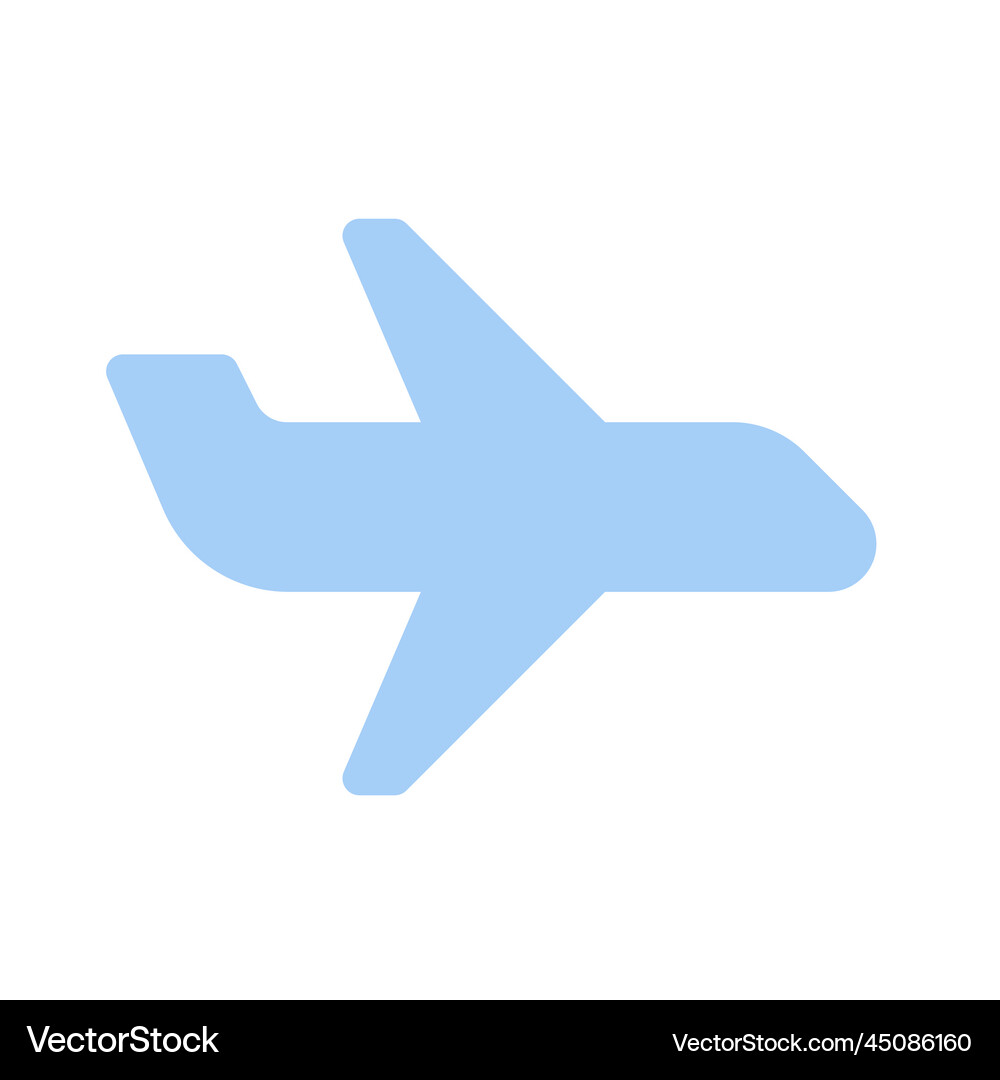 Airliner flat color ui icon Royalty Free Vector Image