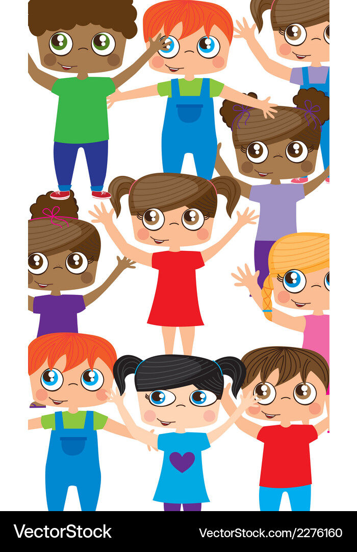 Cartoon style children Royalty Free Vector Image