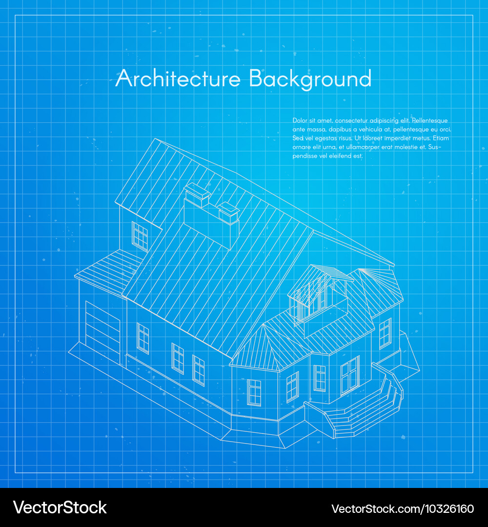 City building blueprint Royalty Free Vector Image