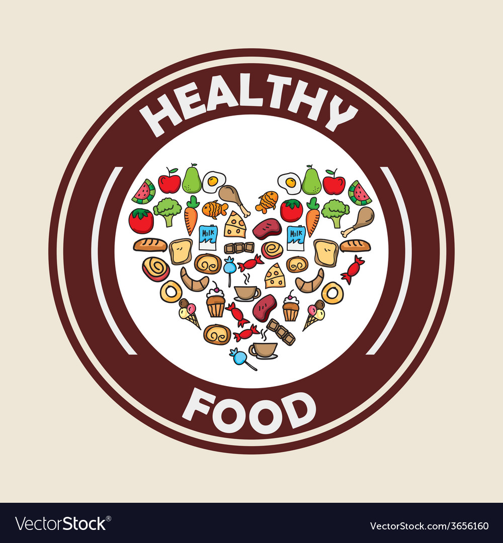 Healthy food Royalty Free Vector Image - VectorStock