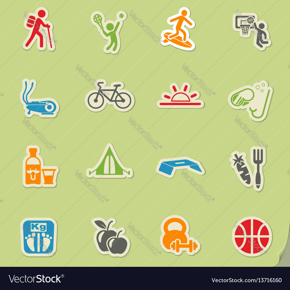 Healthy lifestyle icon set Royalty Free Vector Image Healthy lifestyle icon set Royalty Free Vector Image