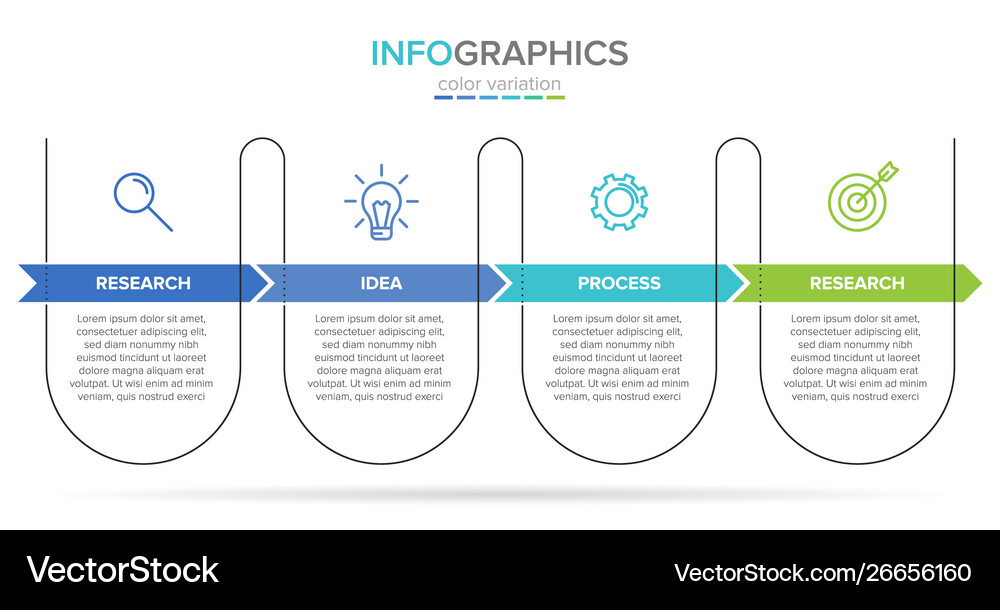 Infographic label template with icons 4 Royalty Free Vector