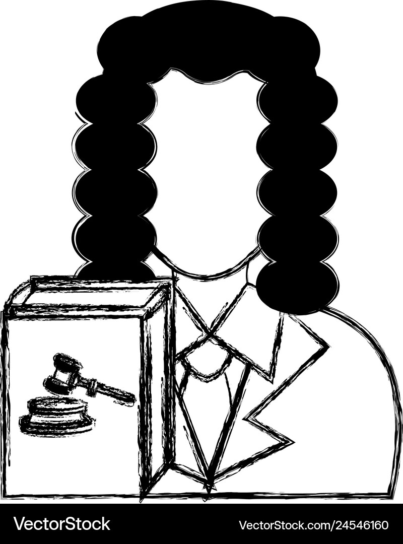 Justice book with judge character Royalty Free Vector Image