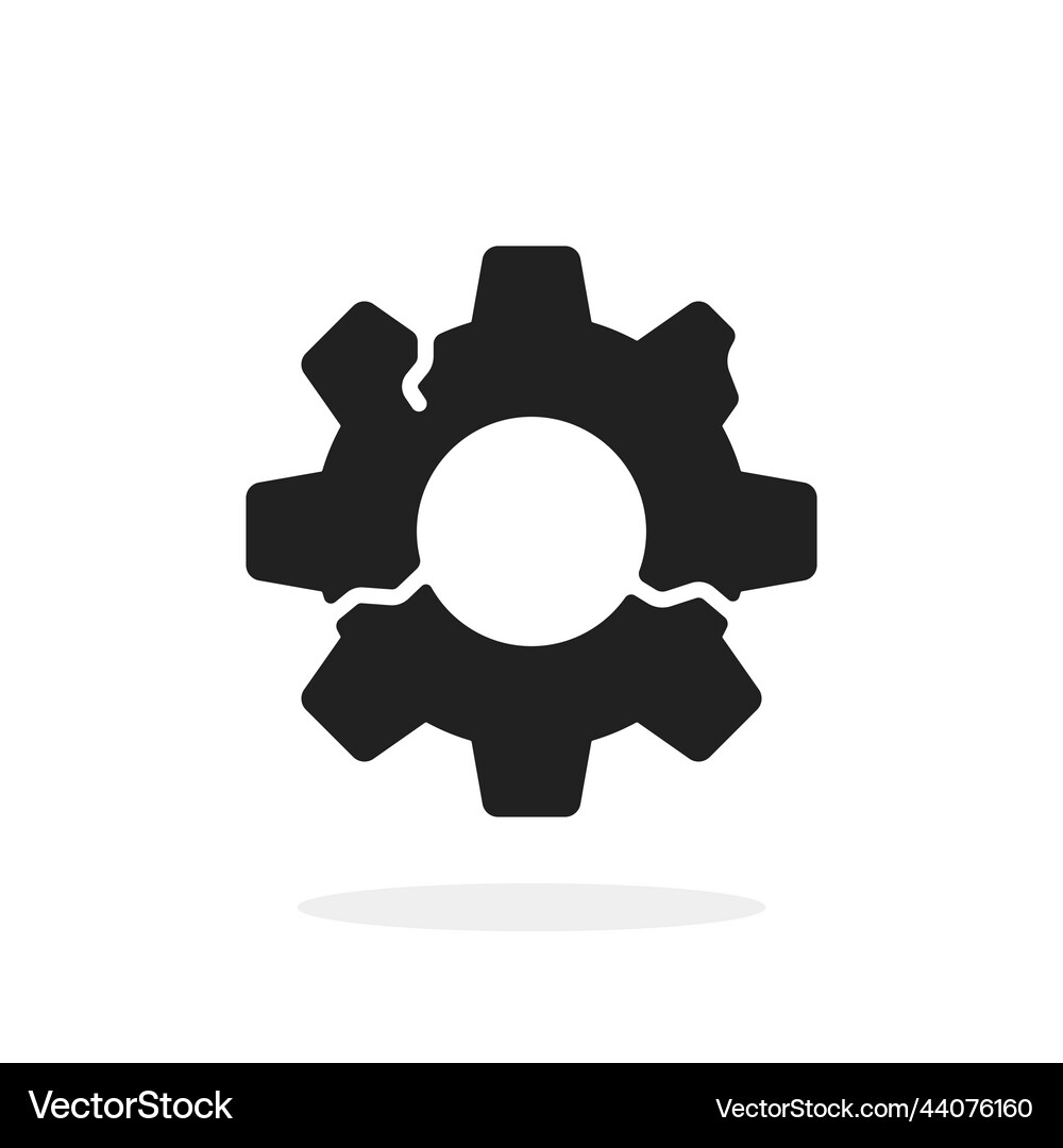 Malfunction or disruption icon like black Vector Image
