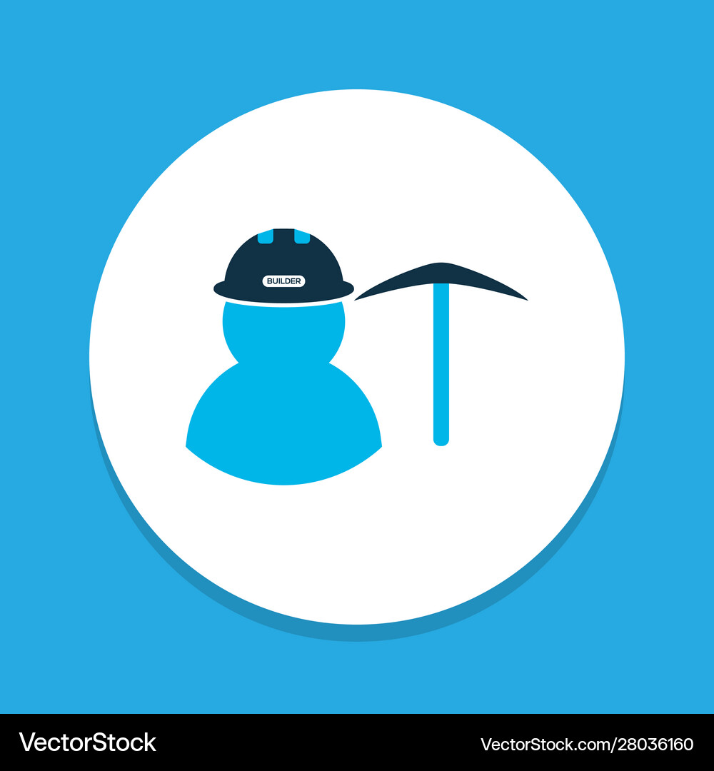 Miner icon colored symbol premium quality Vector Image