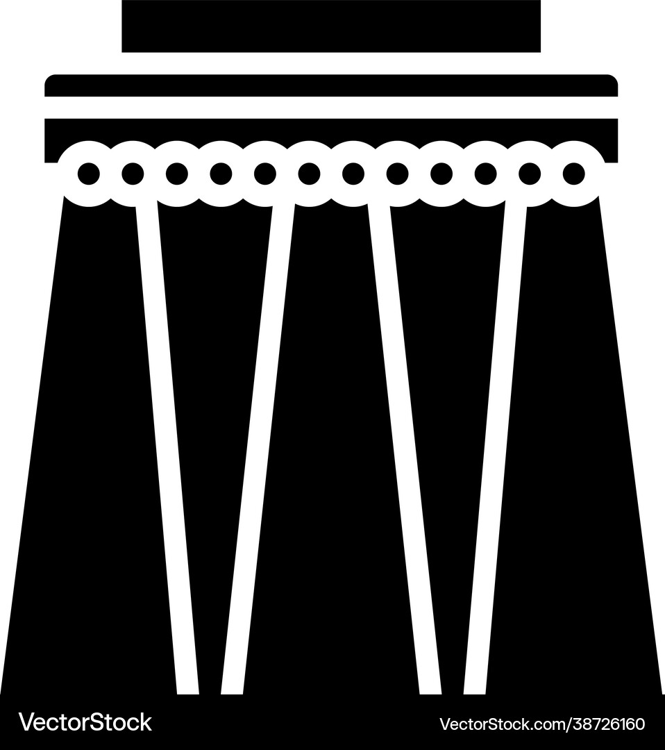 Multicolored concert lighting glyph icon Vector Image