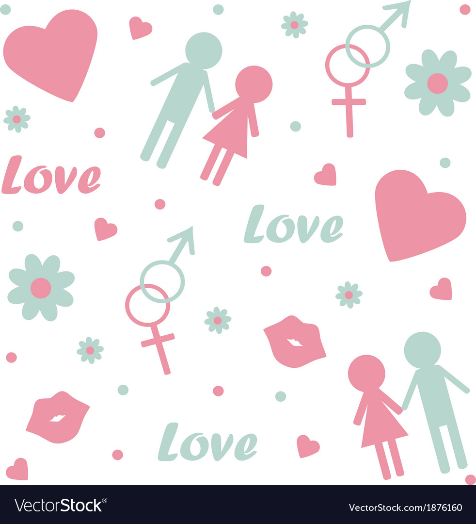 Seamless love pattern Royalty Free Vector Image