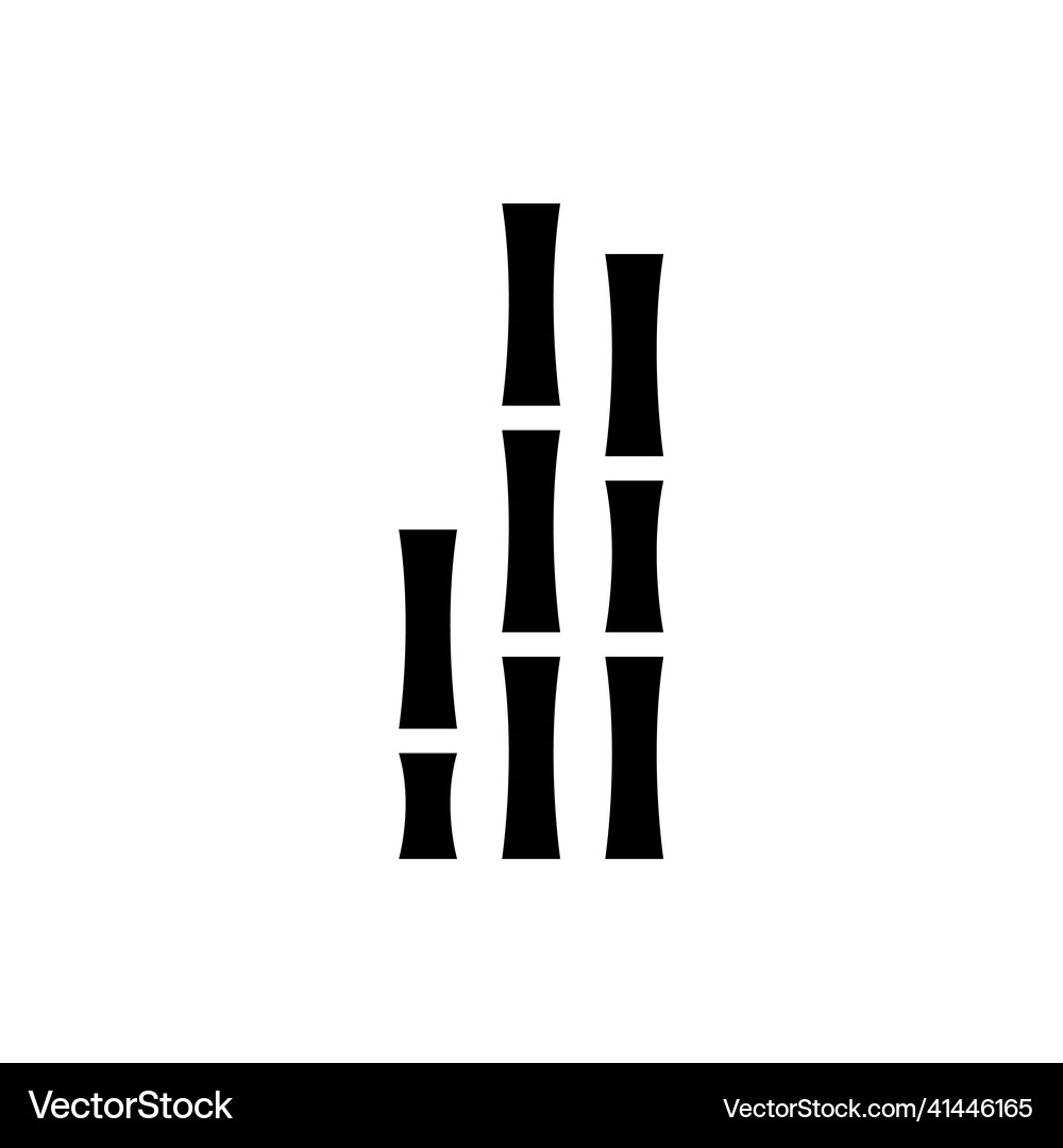 Bamboo icon isolated on white background art Vector Image