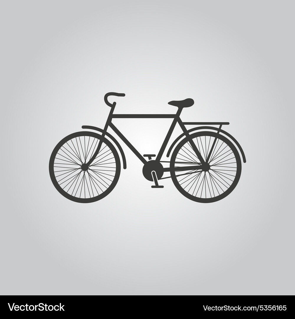 Bike icon bicycle symbol flat Royalty Free Vector Image