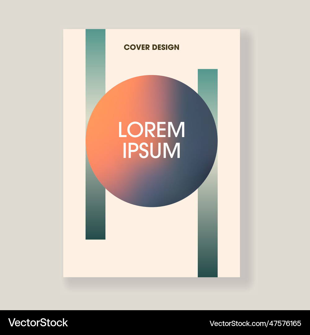 Book cover design template abstract shapes for Vector Image