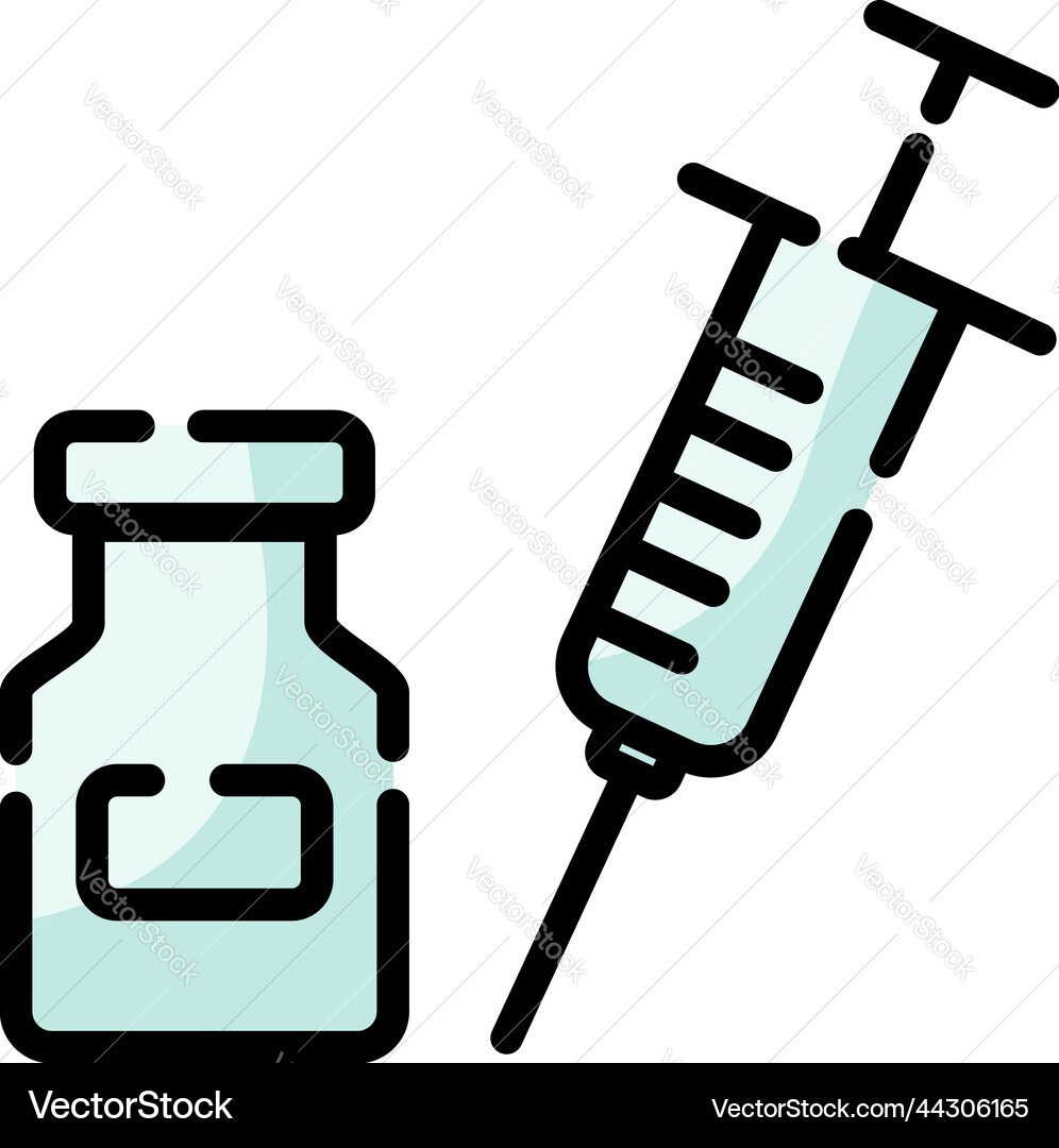 Corona virus vaccination on a white background Vector Image