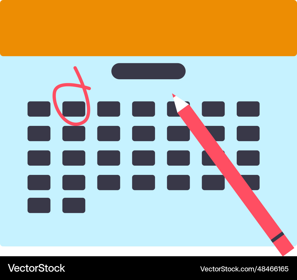 Date reminder color icon calendar with checked Vector Image
