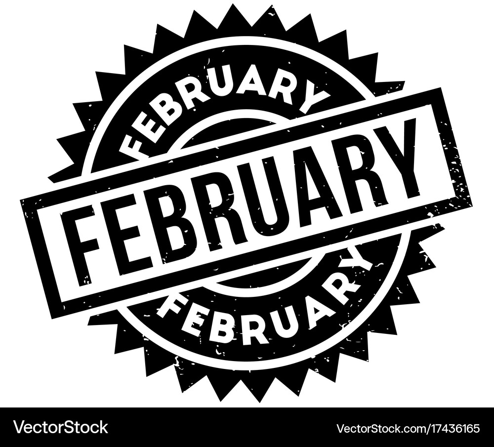 February rubber stamp Royalty Free Vector Image