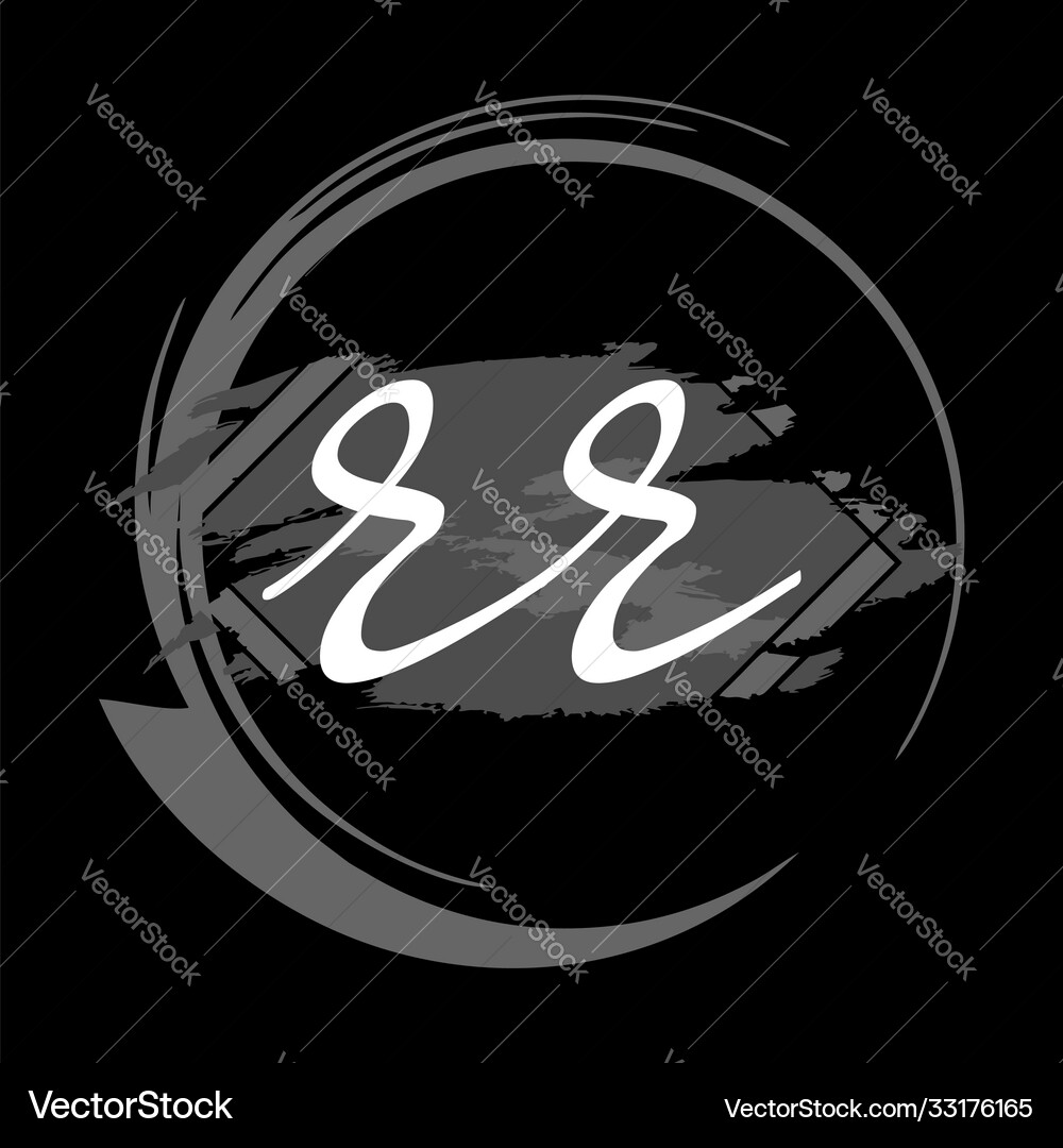 Initials r modern handwritten signature logo Vector Image