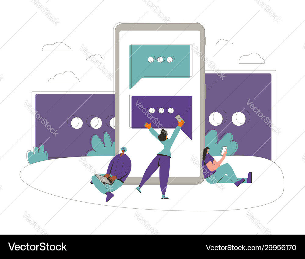 Chat comment social media concept design Vector Image
